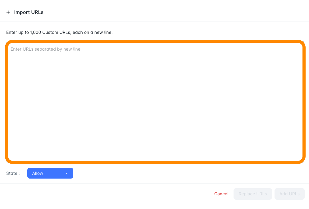 Policies: How to Bulk Import Custom URLs – Ativion
