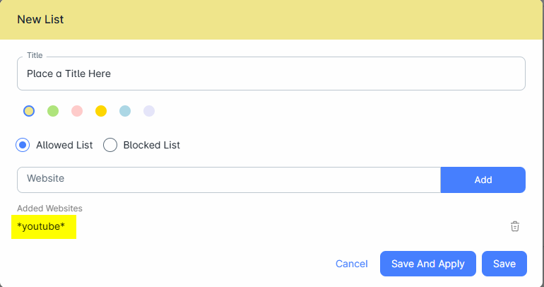 Classes: Allow and Block List – Ativion