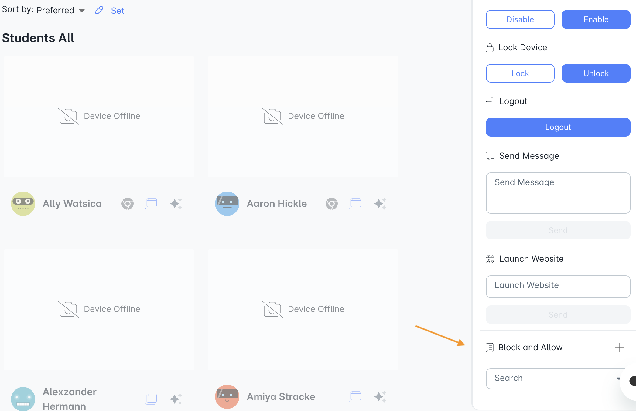 Classes: Allow and Block List – Ativion